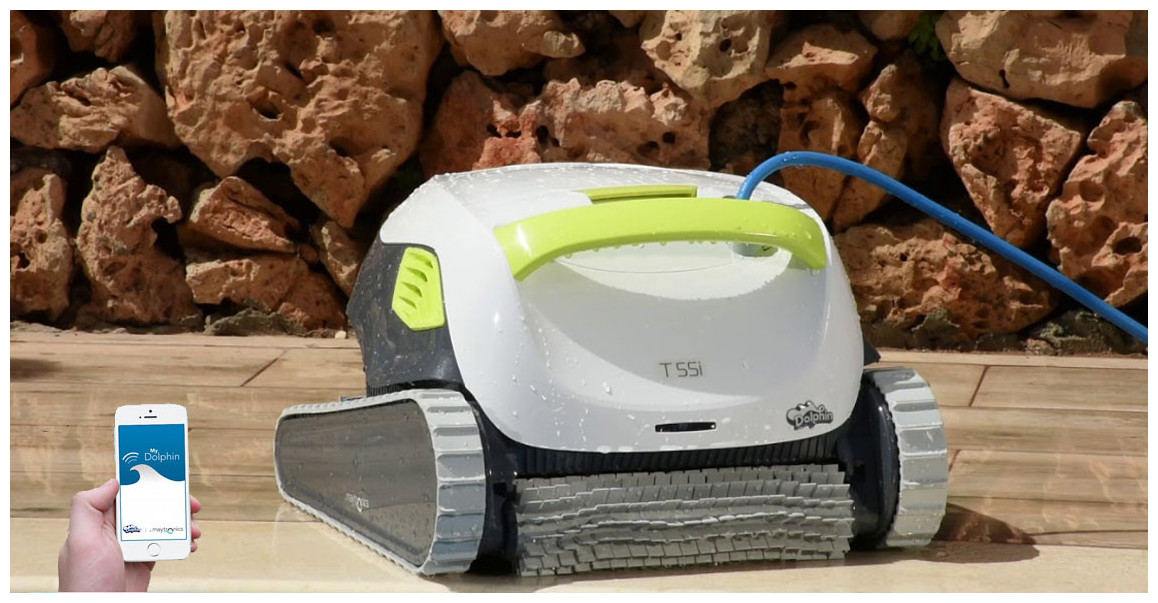 Dolphin T55i le robot piscine connecté | Piscine Center