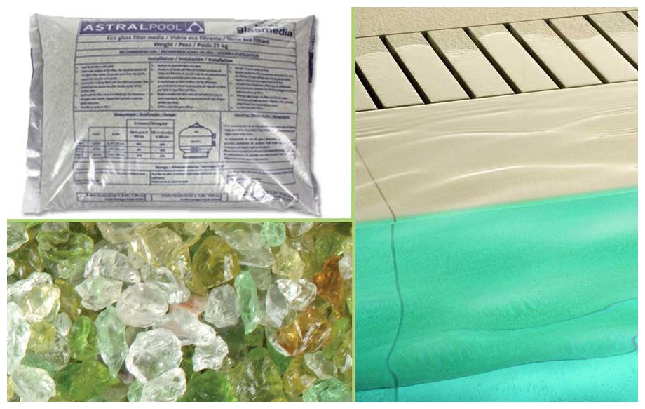 Granulés de verre pour filtre à sable