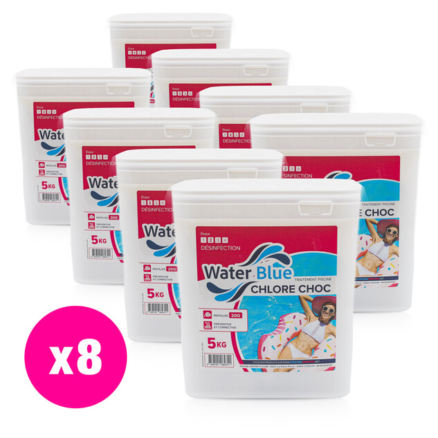 Traitement chlore choc en pastille waterblue